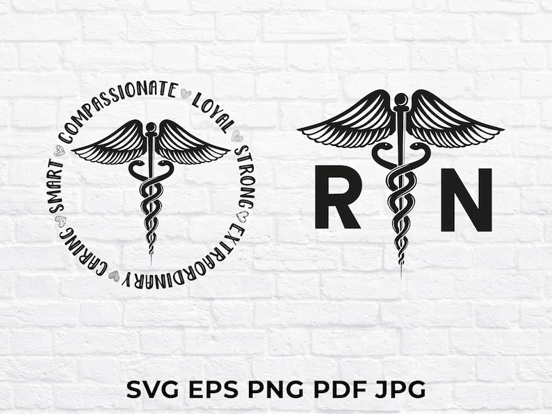 RN Svg, CADUCEUS Symbol Svg, Nursing Svg, Registered Nurse Svg, Loyal ...