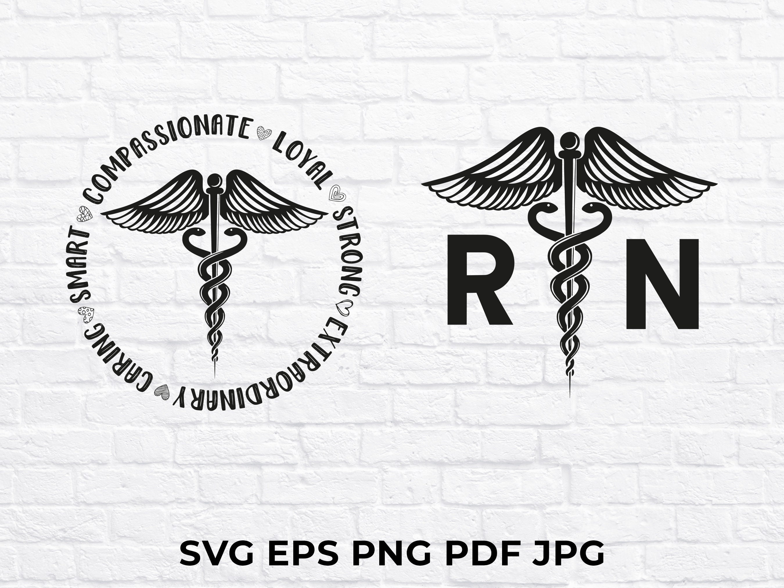 RN Svg, CADUCEUS Symbol Svg, Nursing Svg, Registered Nurse Svg, Loyal ...