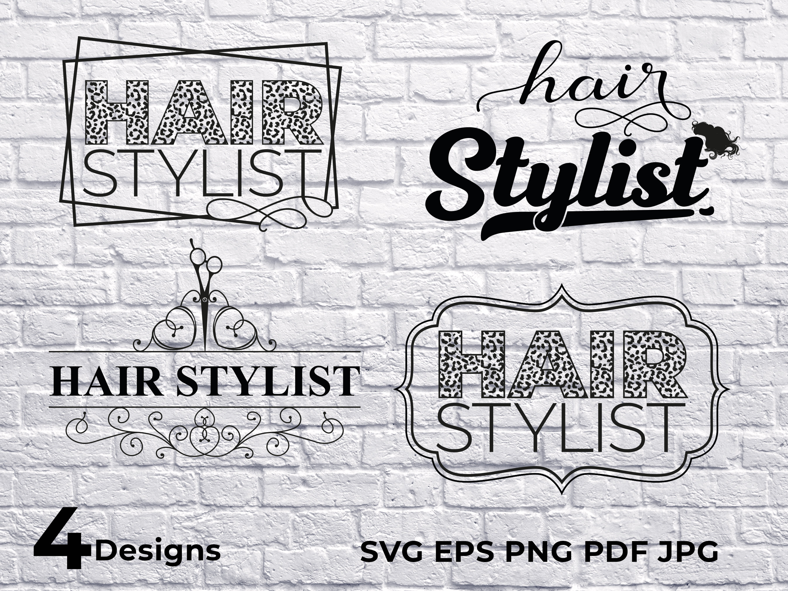 Hair Stylist Svg, Hairstylist Svg, Leopard Hair Stylist Svg, Hair ...