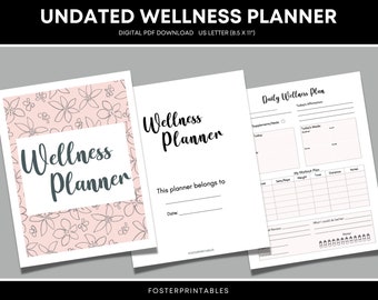 Printable Wellness Planner | Printable PDF | A4 Size | Instant Download ...