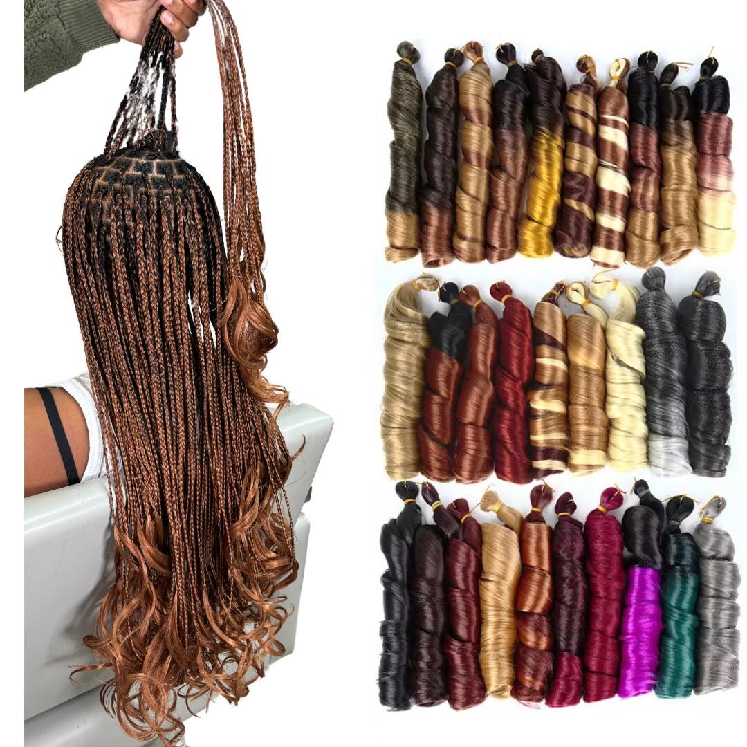 1 Bundle of French Curl, Spanish Braiding Hair. Spiral Silky Braiding ...