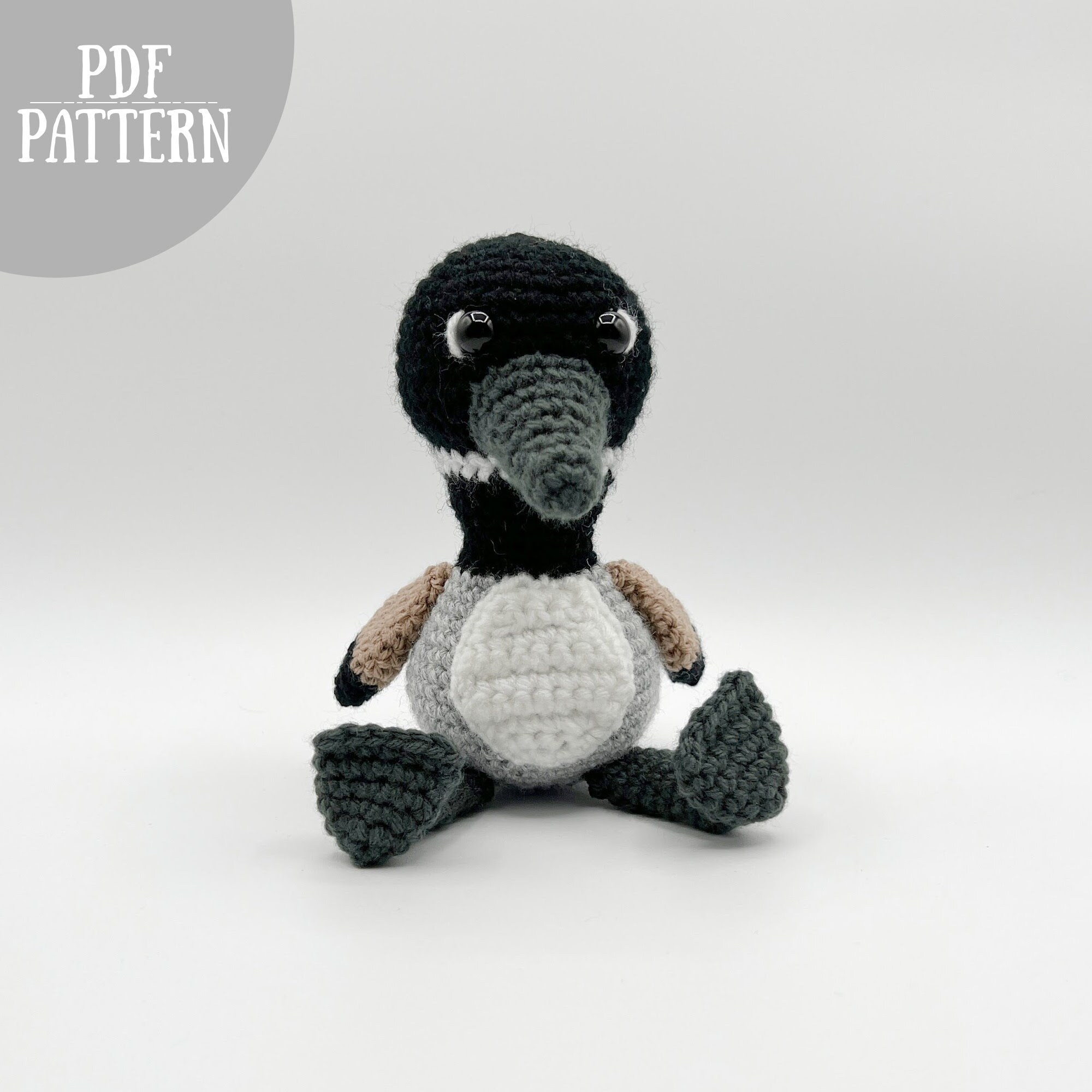 CROCHET PATTERN | Crochet Canadian Goose | Amigurumi Goose | Crochet ...
