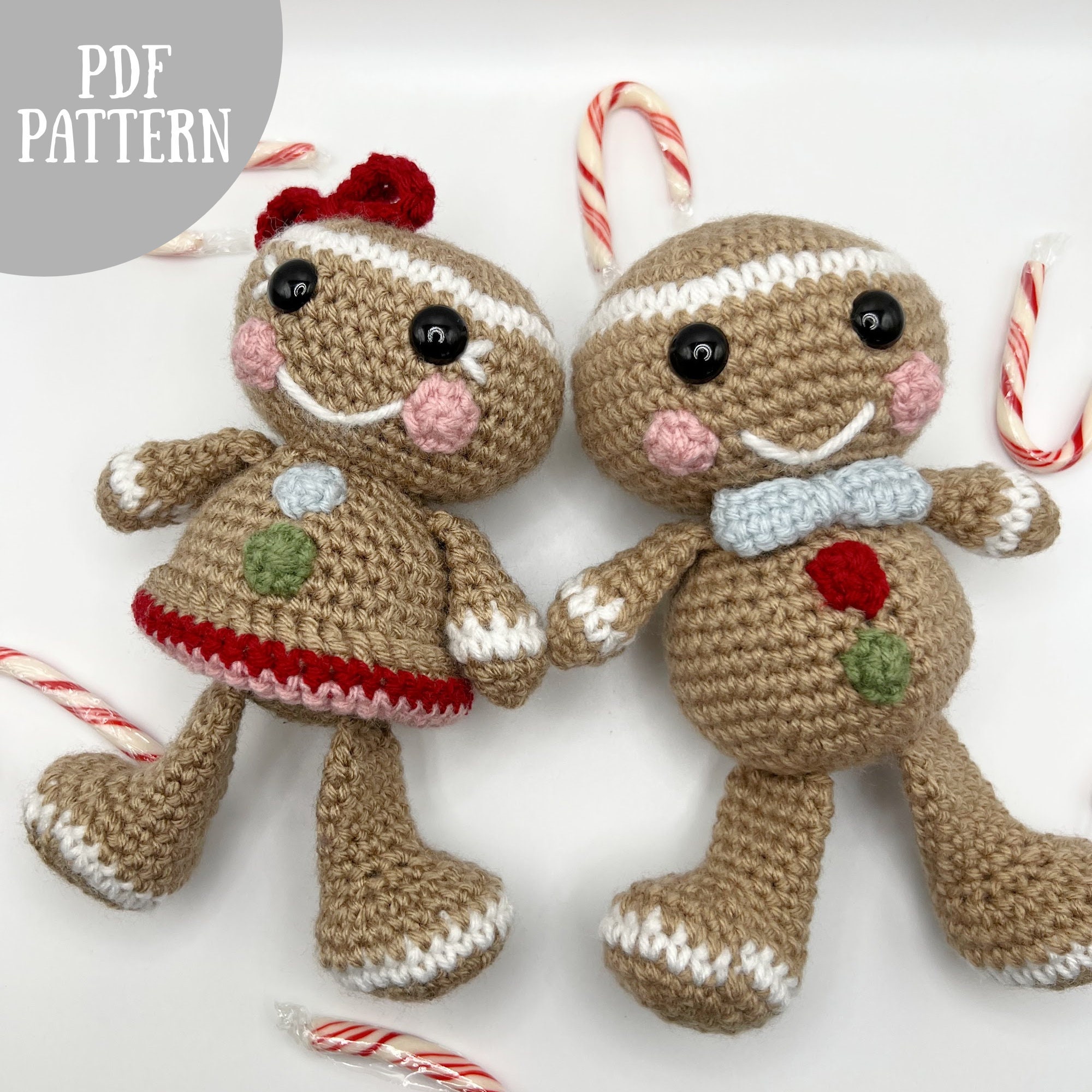 CROCHET PATTERN | Crochet Gingerbread Boy and Girl | Amigurumi ...