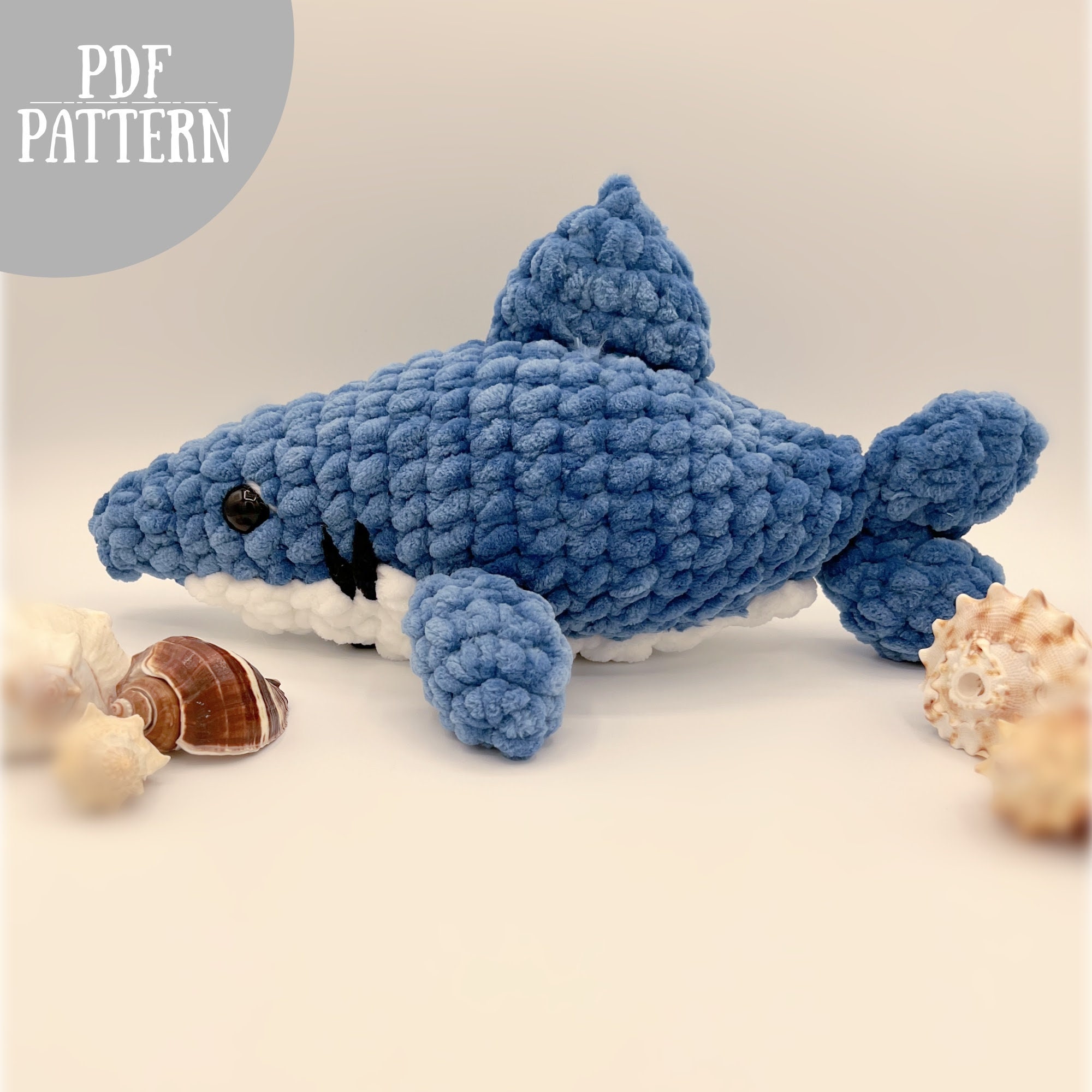 CROCHET PATTERN | Crochet Shark | Amigurumi Shark | Crochet Animal ...
