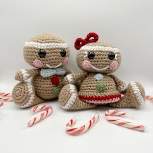 CROCHET PATTERN | Crochet Gingerbread Boy and Girl | Amigurumi ...