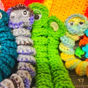 Five Calming Crocheted Worry Worms - Soothing Fidget Friends for Little ...