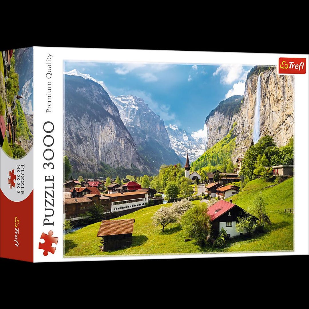 3000 Piece Jigsaw Puzzles, Lauterbrunnen, Switzerland, Alps, Mountains ...