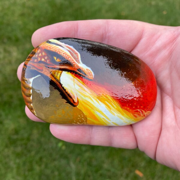 Hand Painted Dragon - Etsy