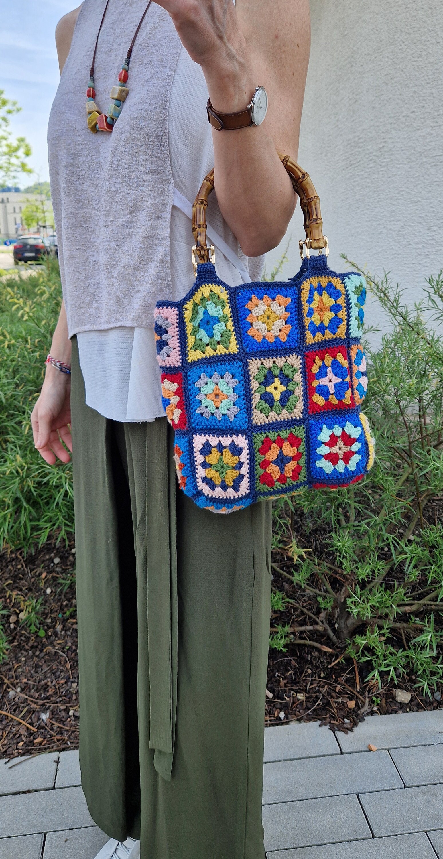100% Handmade Boho Bags, Granny Square Trendy Crochet Bags - Etsy