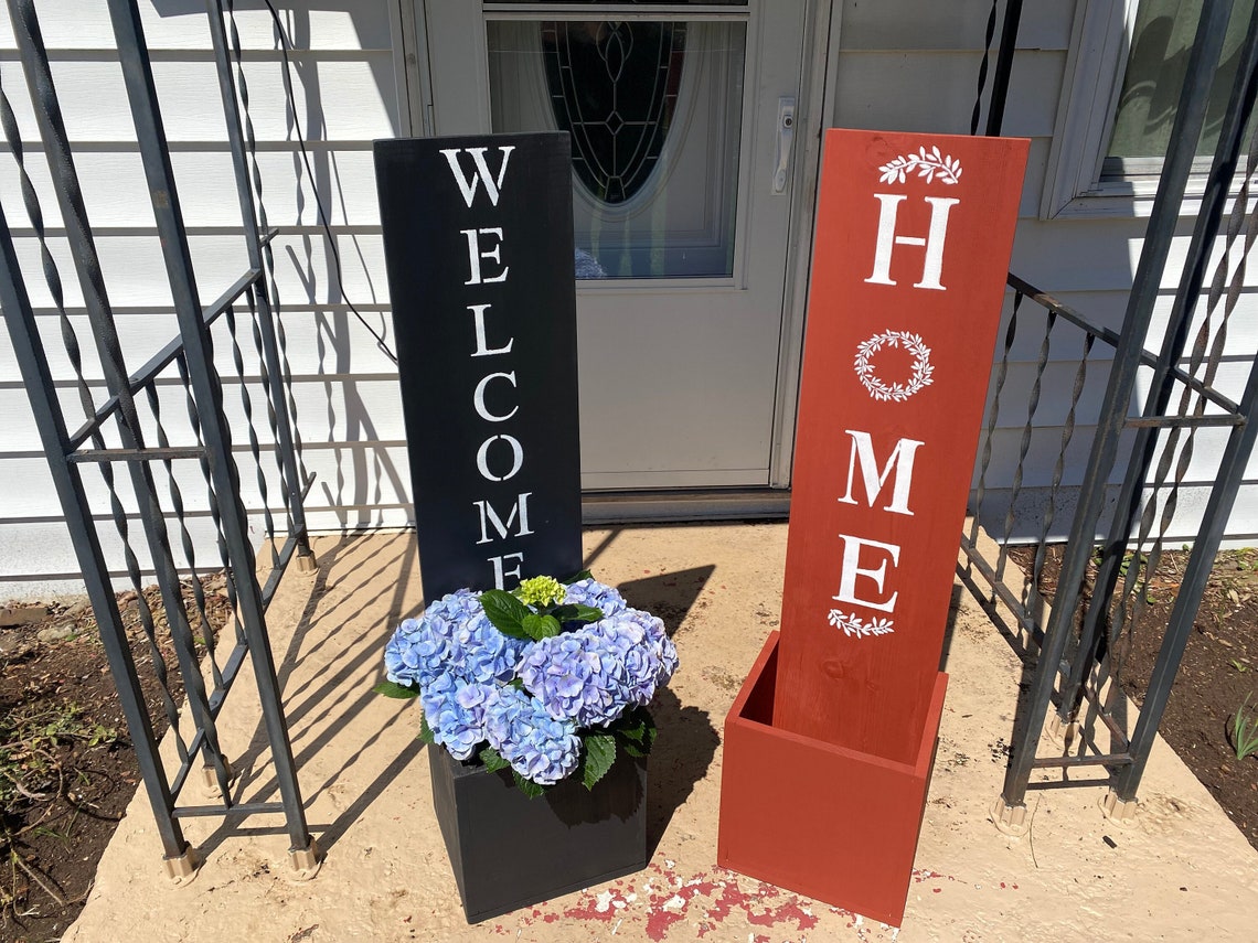 Home Sign Flower Planter Box - Etsy