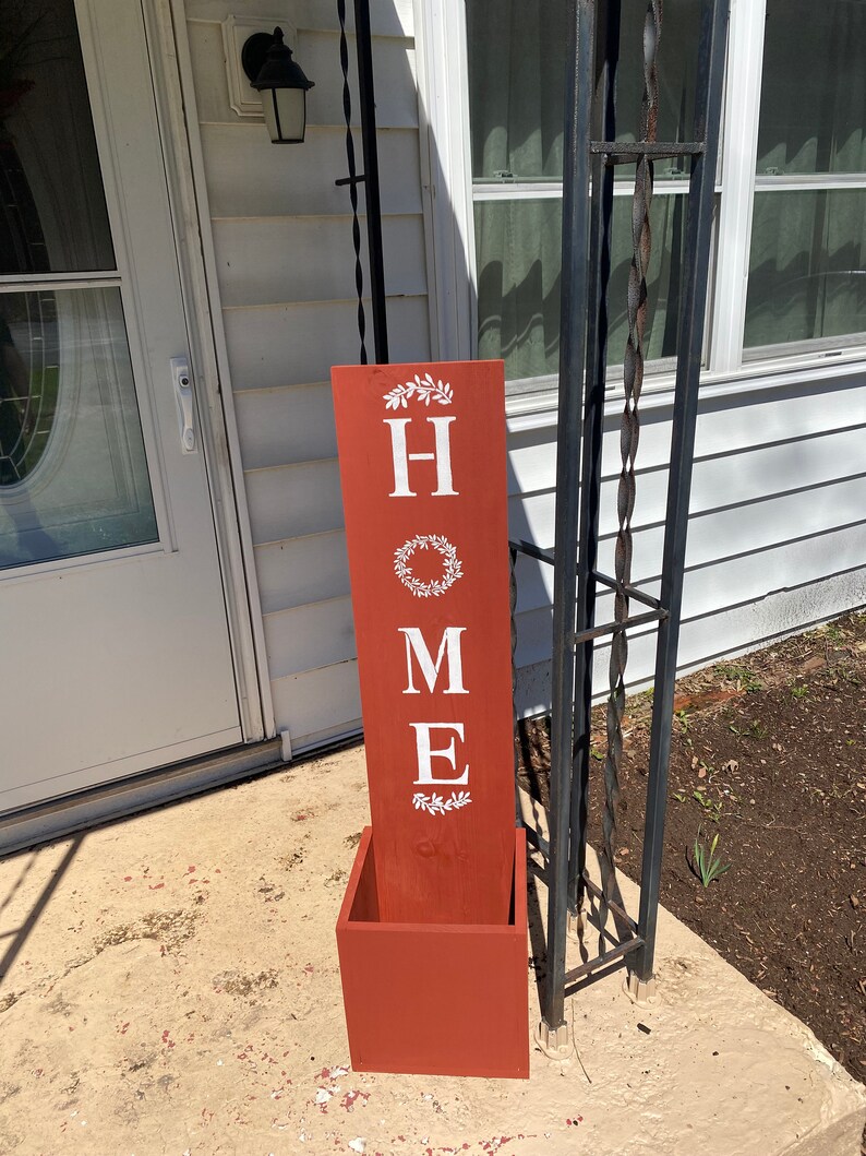 Home Sign Flower Planter Box - Etsy