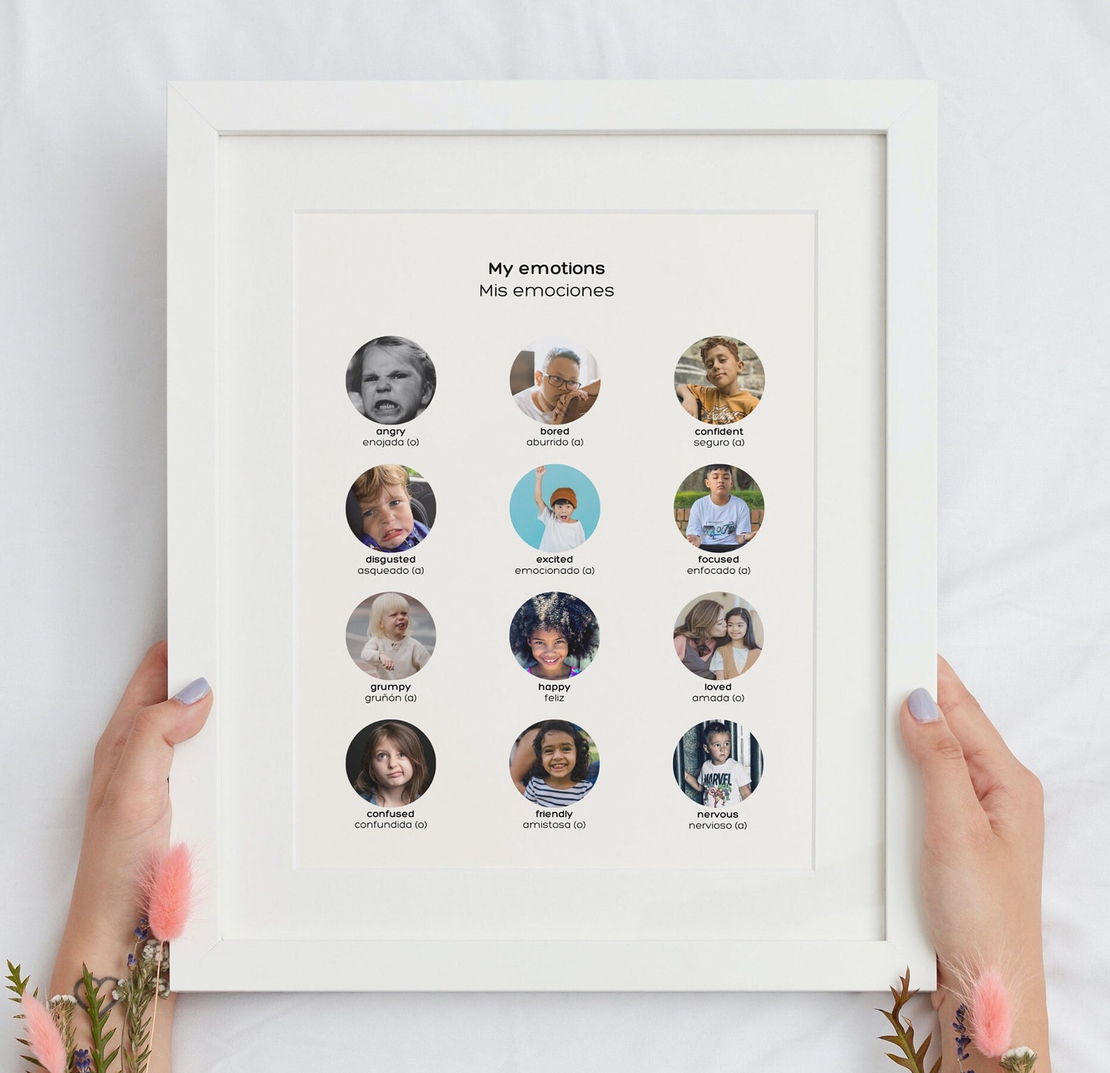 Bilingual Calm Down Corner Poster, Montessori Emotions Corner, Emotions ...