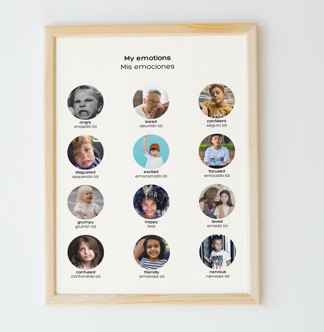 Bilingual Calm Down Corner Poster, Montessori Emotions Corner, Emotions ...