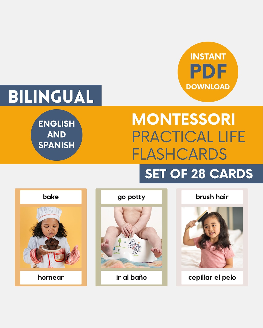 Kids Daily Routine Cards With Real Pictures, Toddler Montessori Daily ...