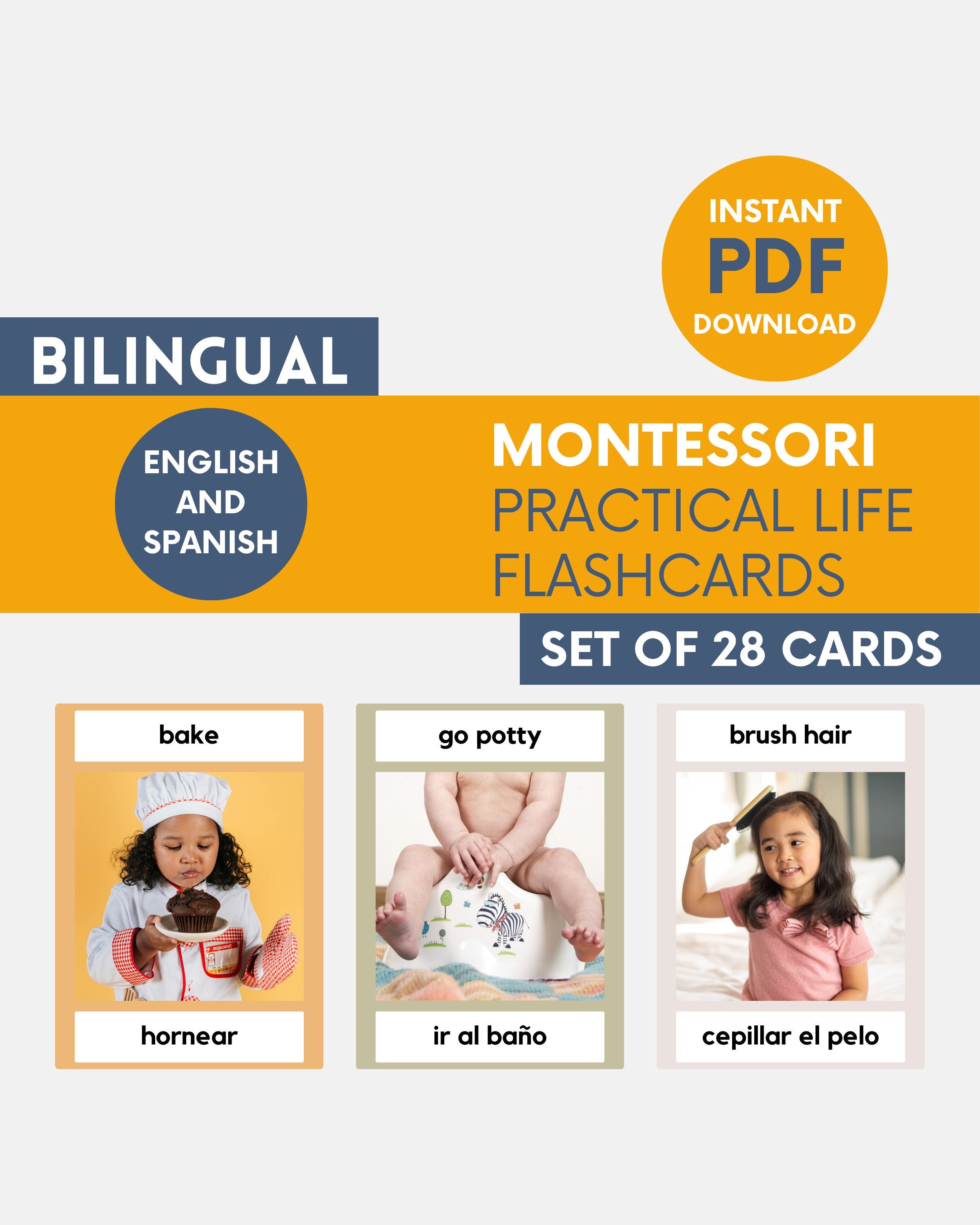 Kids Daily Routine Cards With Real Pictures, Toddler Montessori Daily ...