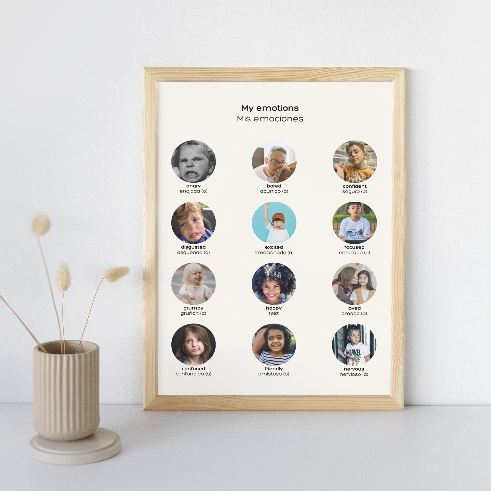 Bilingual Calm Down Corner Poster, Montessori Emotions Corner, Emotions ...