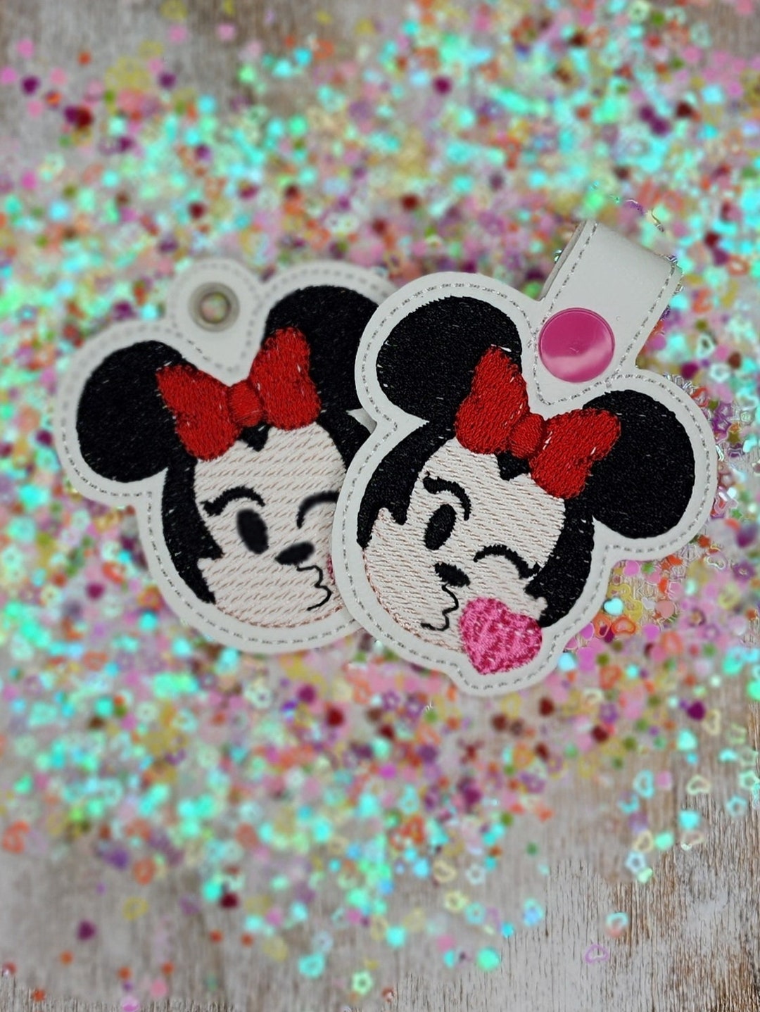 Smoochie Girl Snap Tab Embroidery Design - Etsy