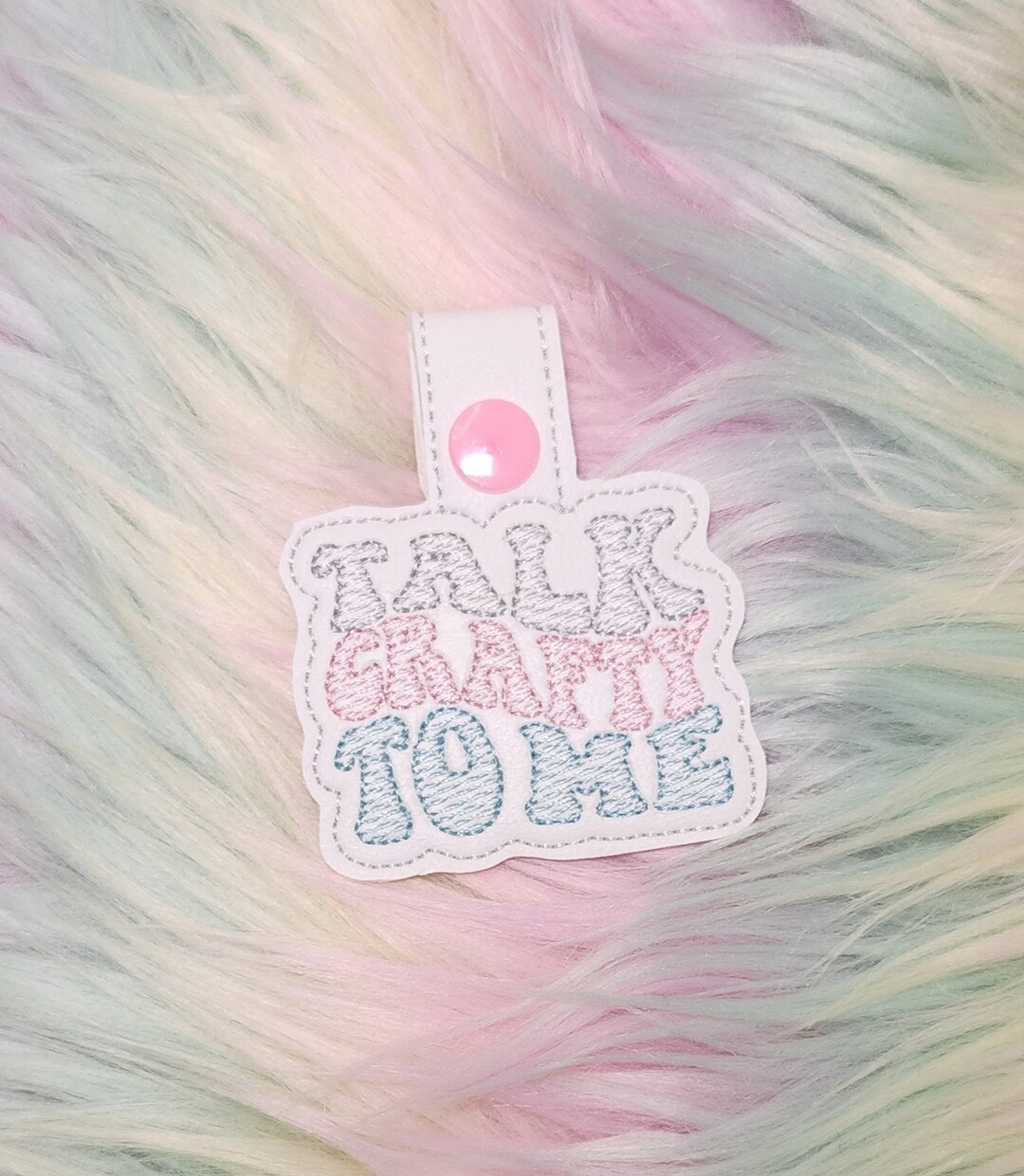 Talk Crafty to Me Snap Tab Embroidery Design - Etsy