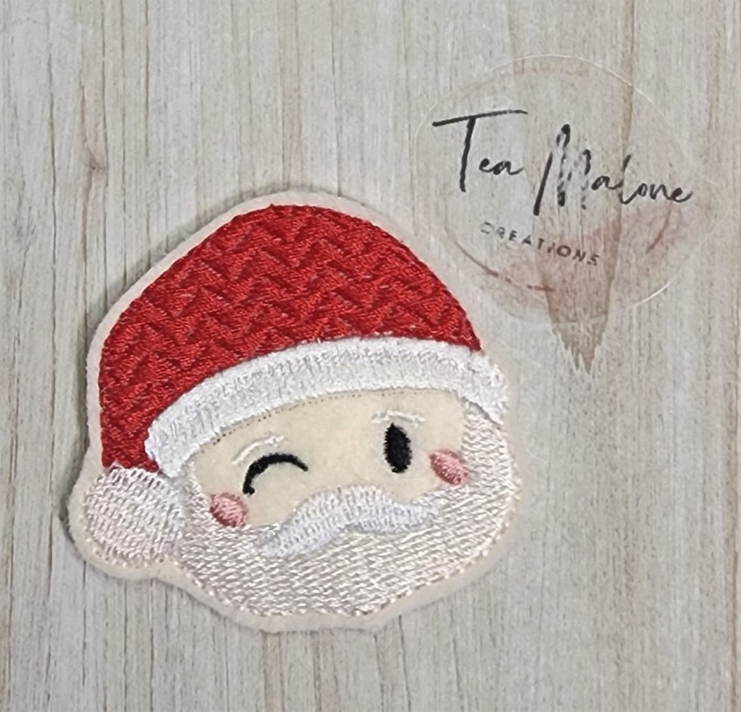 Winking Santa Embroidery Design - Etsy
