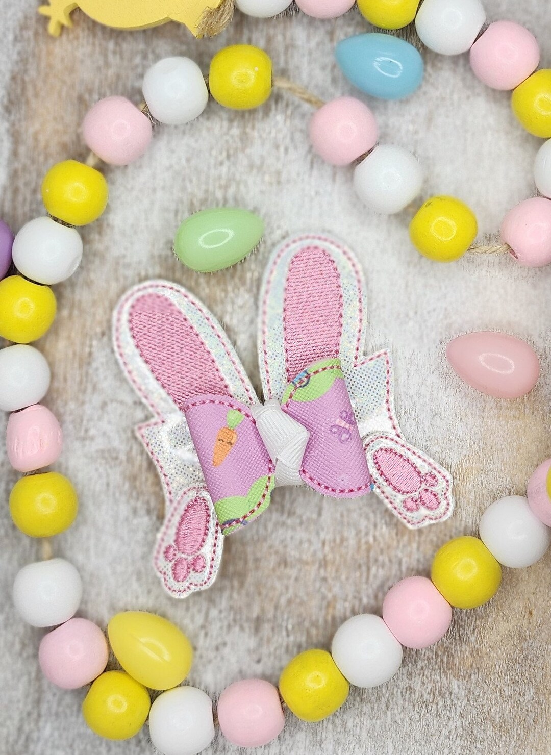 Mini Bunny Ears Bow Embroidery Design - Etsy