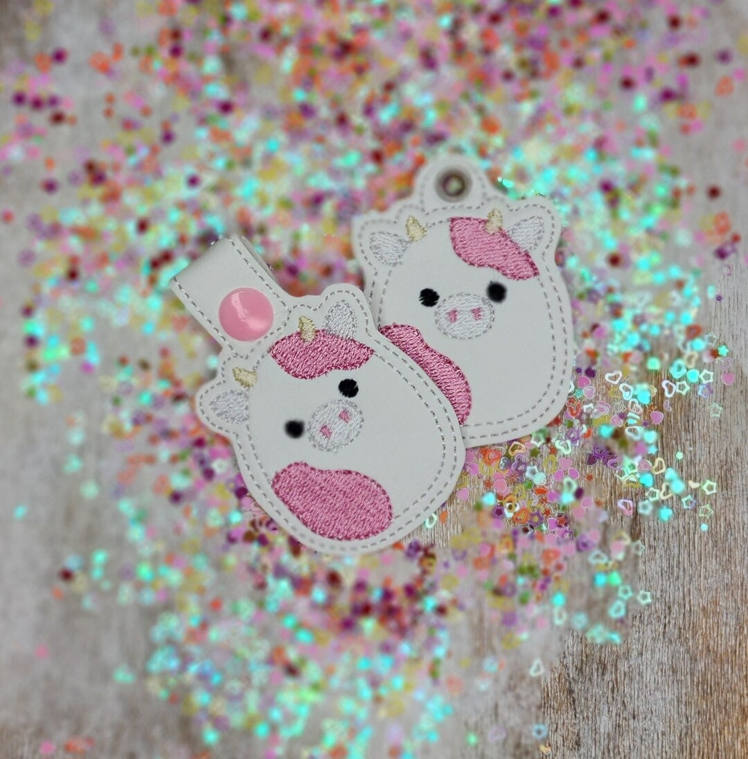 Squishy Cow Snap Tab Embroidery Design - Etsy