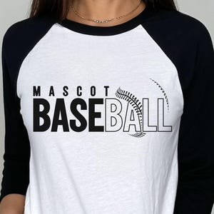 Baseball Team Shirt Mascot Template Svg Cricut Cut File, Baseball Team ...