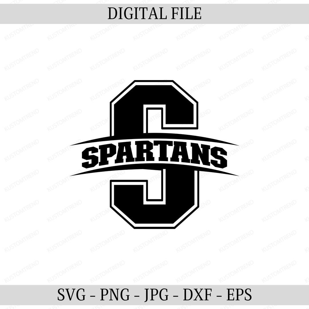 Spartan Svg Silhouette File, Spartans Mascot, Spartan Game Day ...