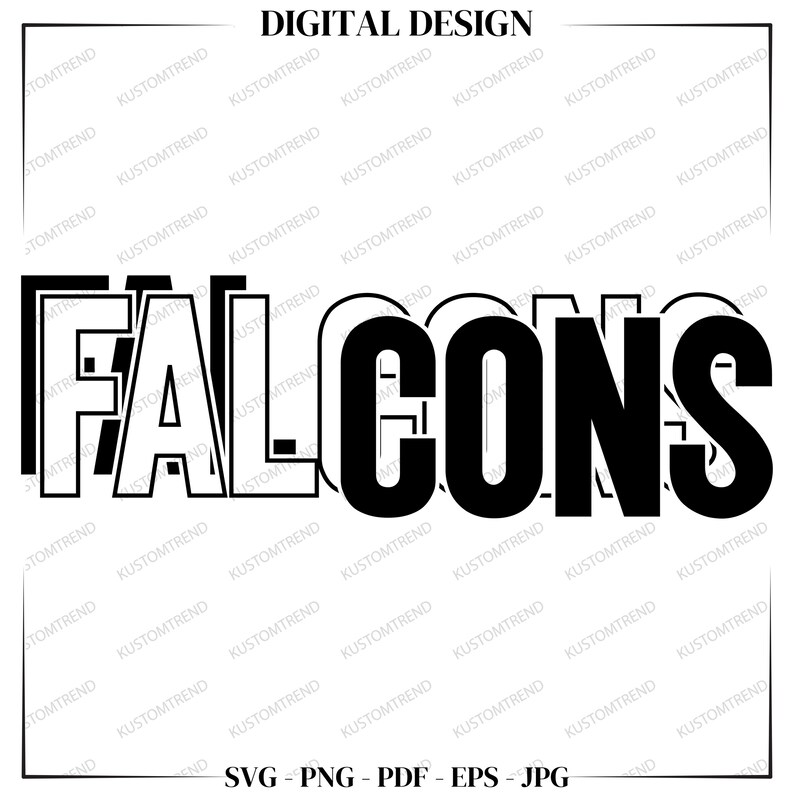 Falcons Mascot SVG Cut File: Cheer Mom Design (digital Download - Etsy