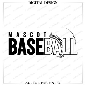 Baseball Team Shirt Mascot Template Svg Cricut Cut File, Baseball Team ...