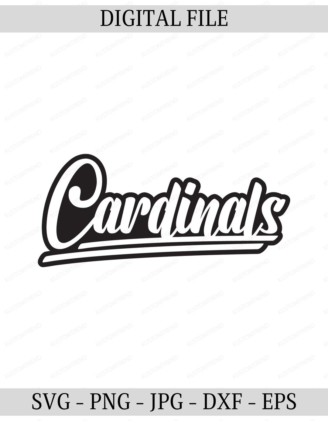 Cardinal School Pride SVG: Football Team Spirit Cut File (digital ...