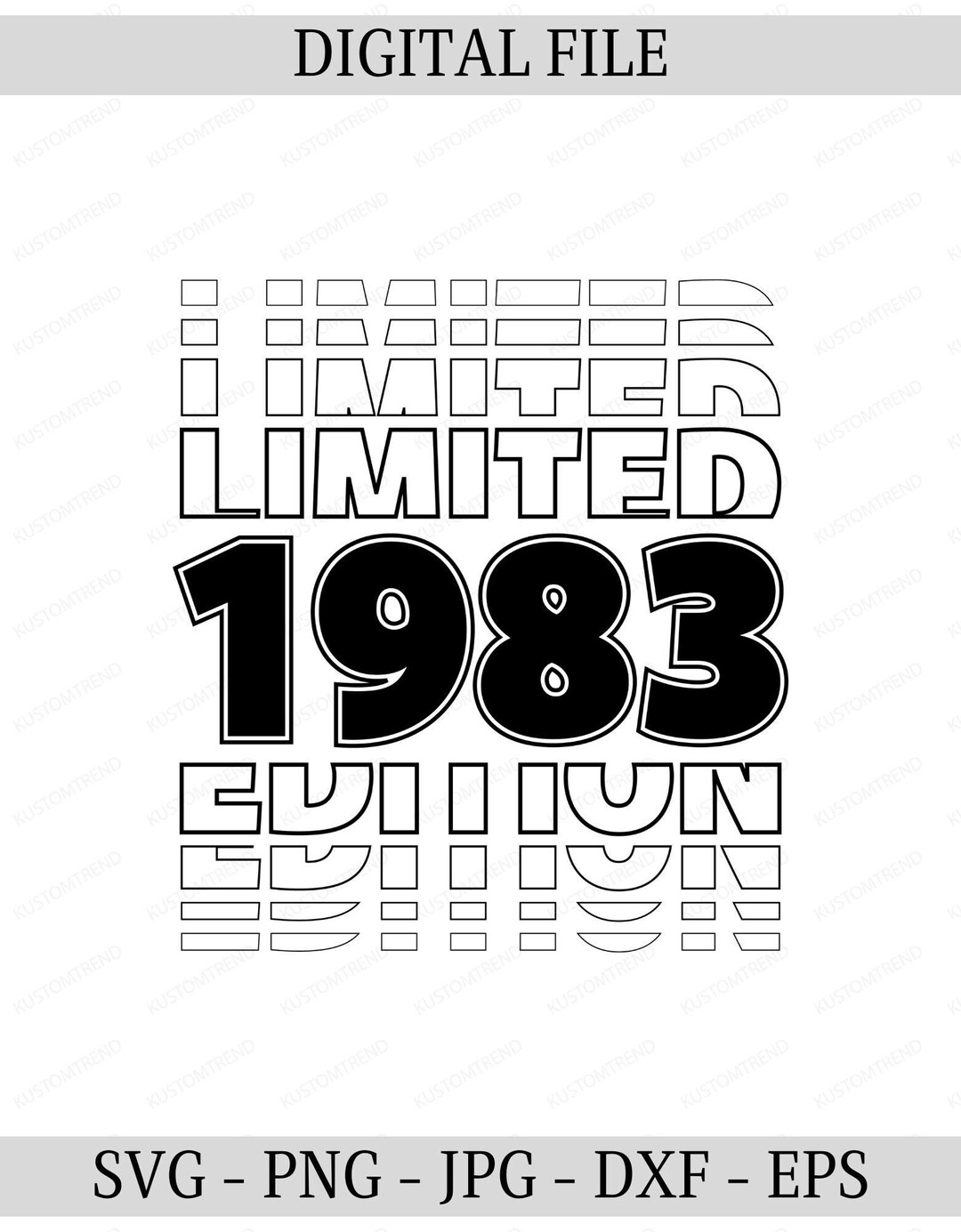 1983 Limited Edition Vintage Cricut Svg Cut Files Digital Downloads, 40th Birthday Shirt Gift ...