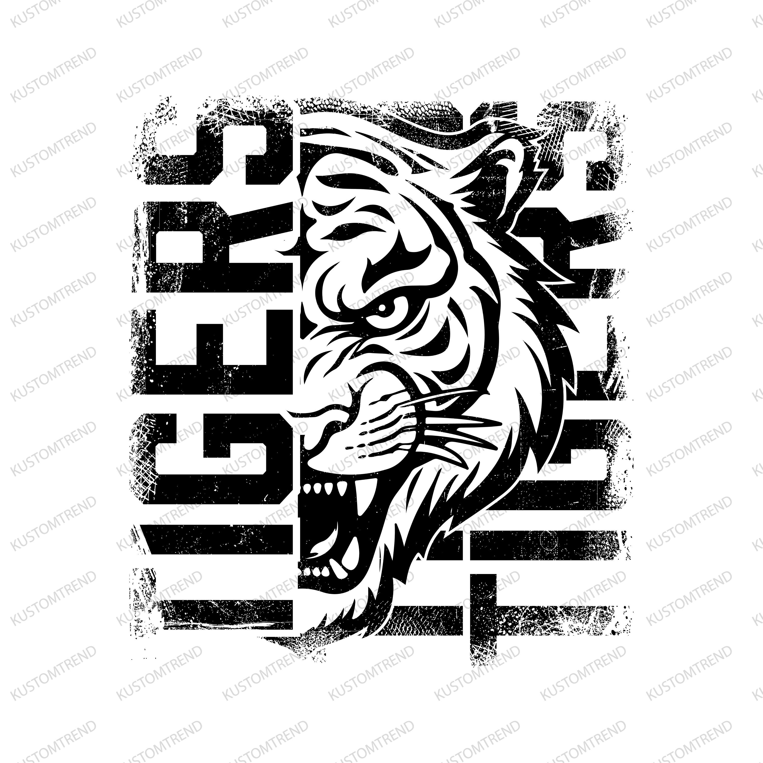 Distressed Tigers School Spirit SVG: Sports Shirt Design (digital ...
