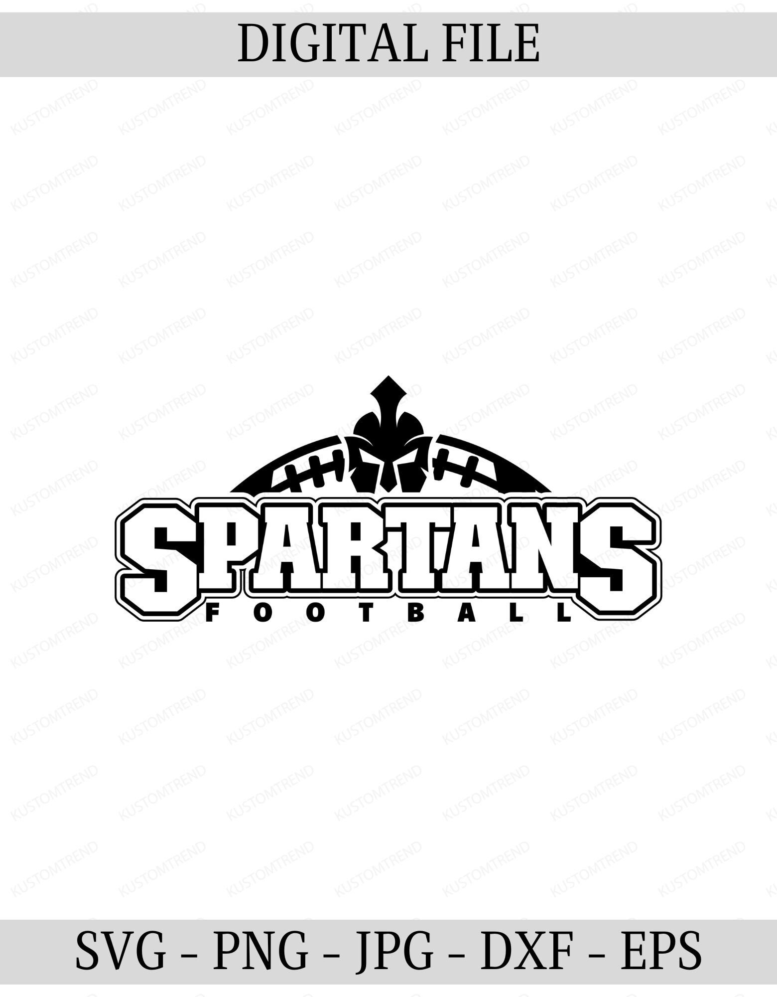 Spartans Football Mascot Svg Cut Files for Cricut Spartan - Etsy