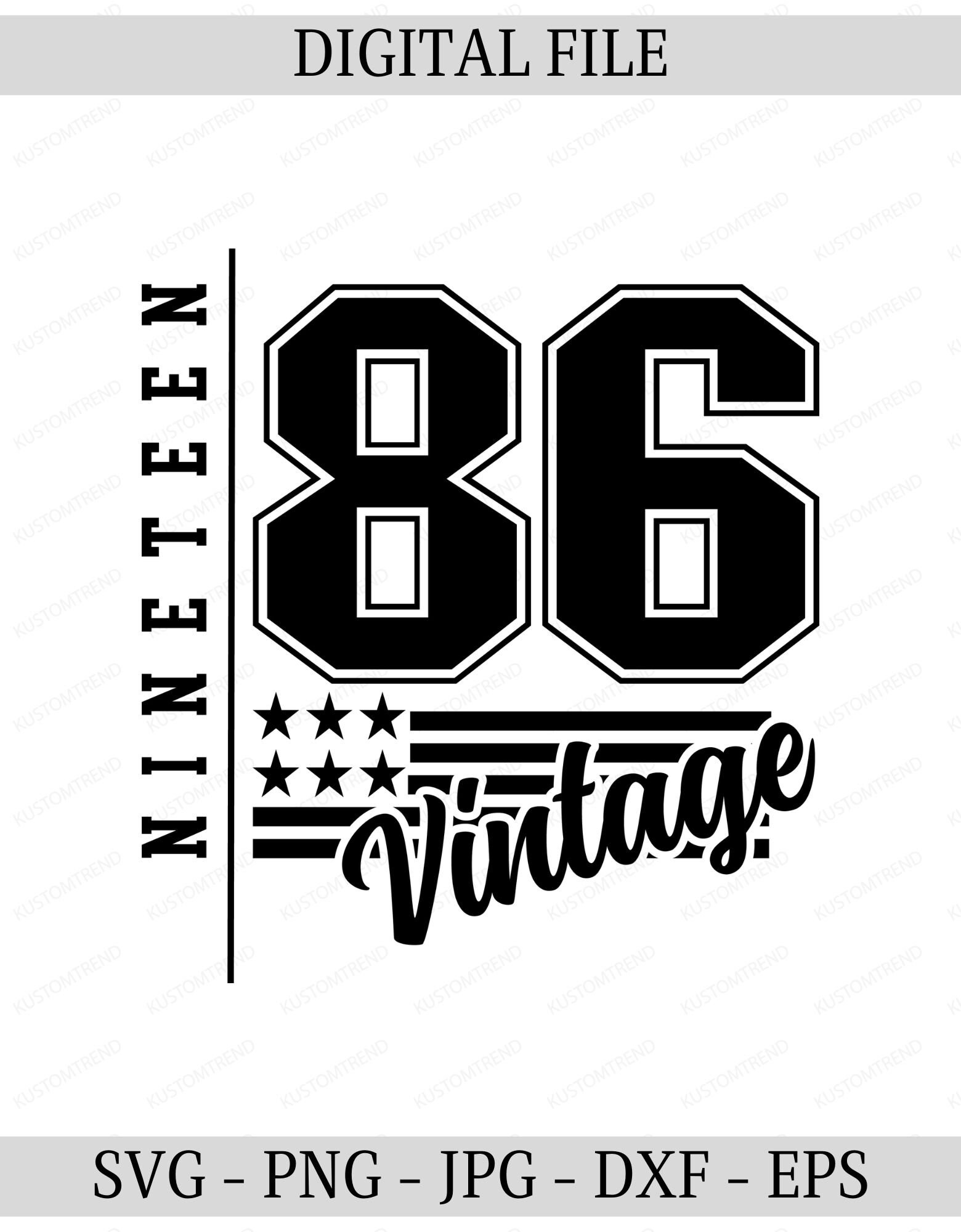 1986 Limited Edition Vintage Birthday Shirt Svg Cricut Cut - Etsy