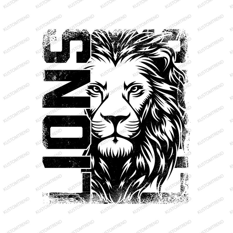 Distressed Lions Mascot SVG: School Spirit Cut File (digital Download ...