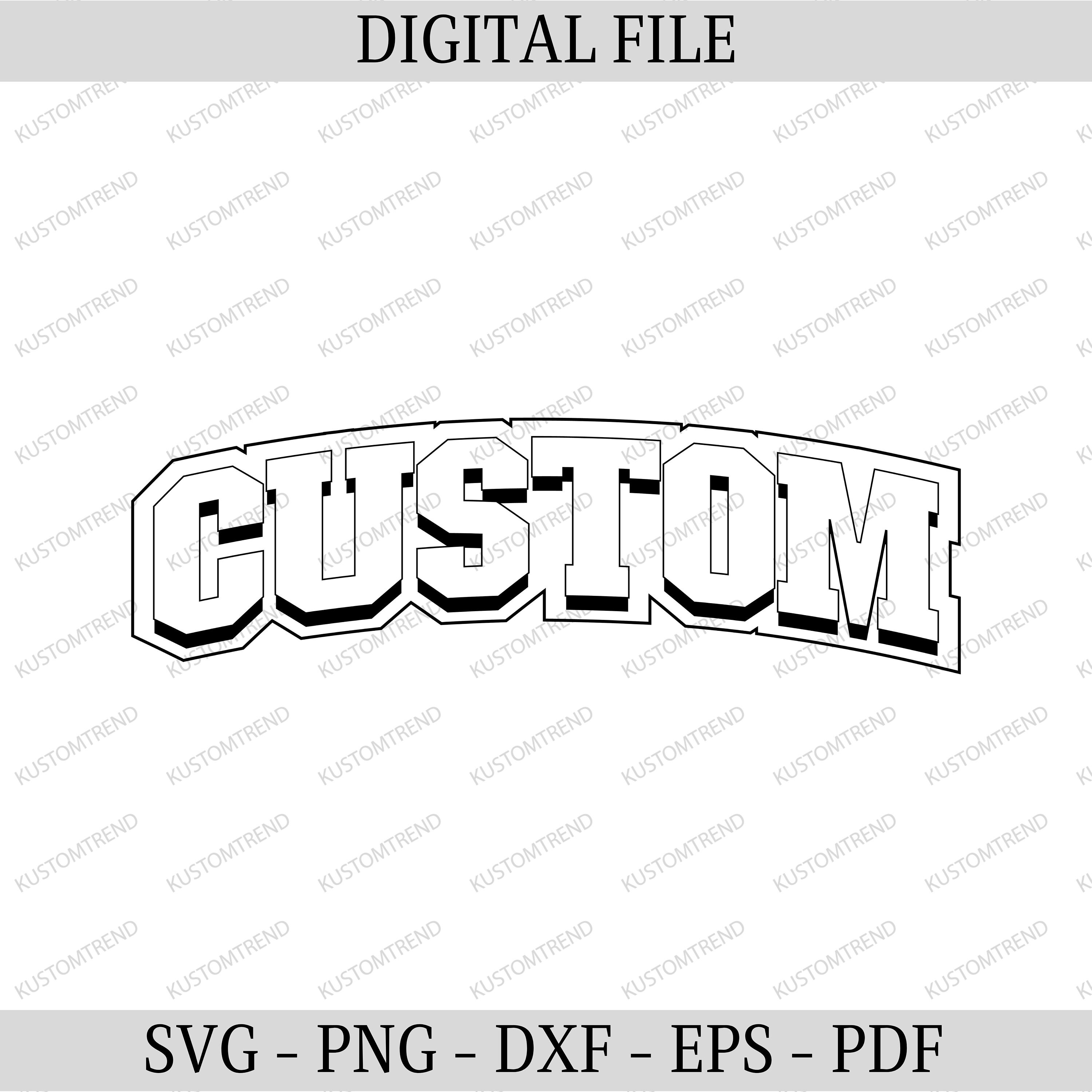 Customized Varsity Text Svg File for Cricut, Varsity Collegiate Arch ...