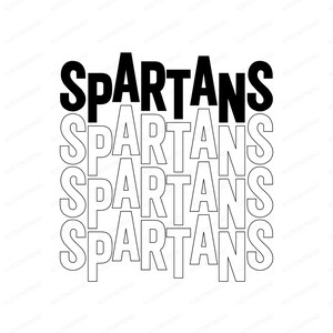Spartans SVG: School Spirit Design (digital Download) - Etsy