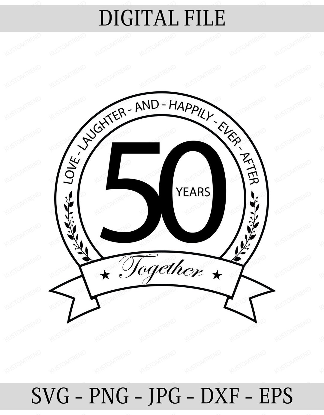 50th Wedding Anniversary Instant Download Svg Cut File for Cricut ...