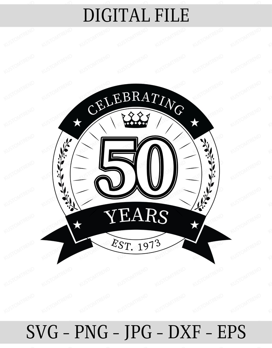50th Anniversary Svg for Cricut & Silhouette 50 Years - Etsy