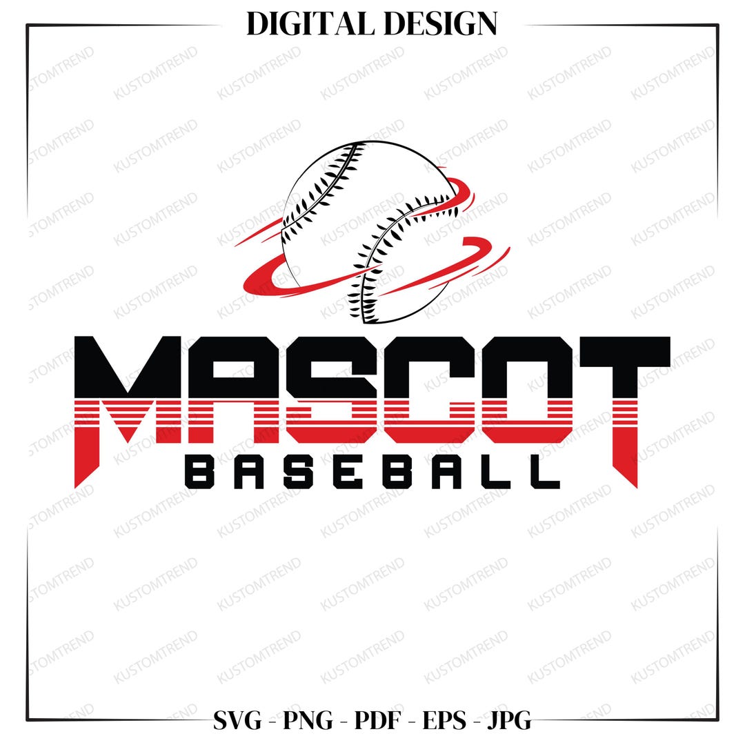 Baseball Mascot SVG: Custom Team Design (digital Download) - Etsy