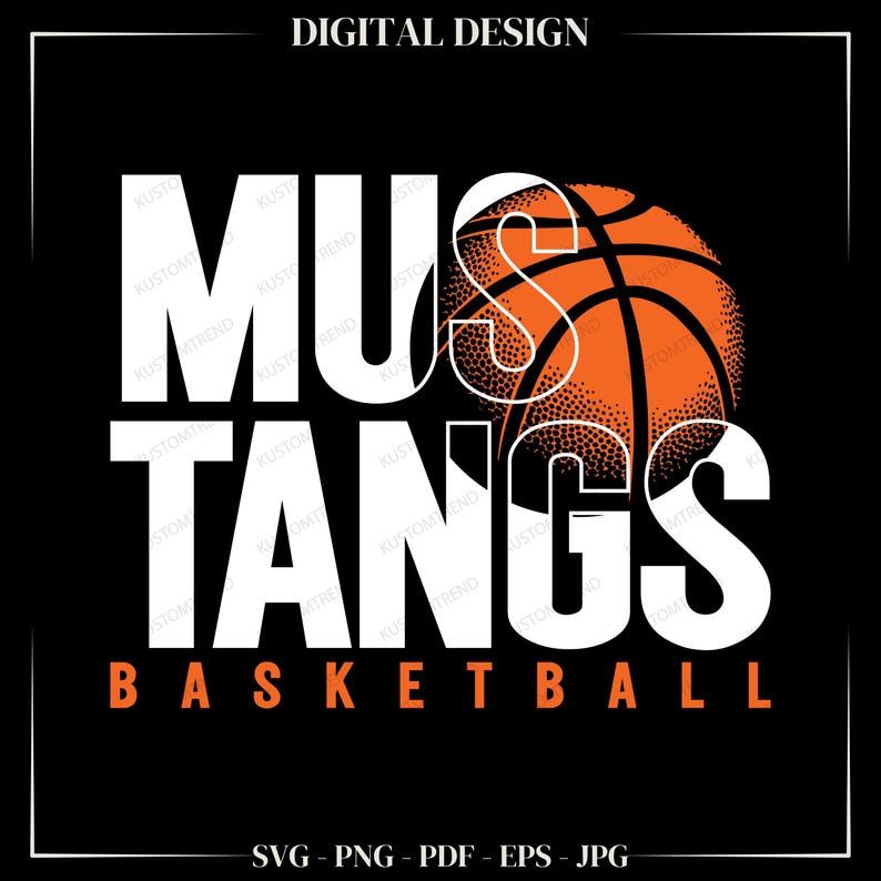 Mustangs Basketball SVG, Team Logo Clipart (digital Download) - Etsy