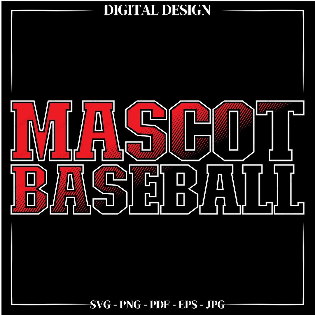 Custom Baseball Mascot SVG: Personalized Team Shirt Design (digital ...