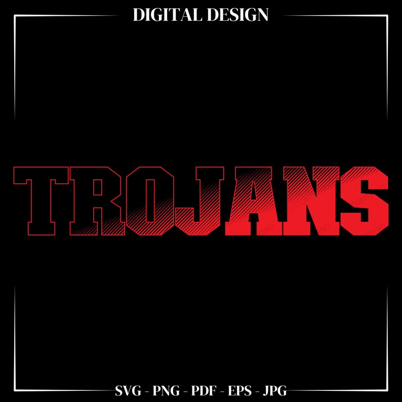 Trojans Mascot SVG, School Spirit Design (digital Download) - Etsy