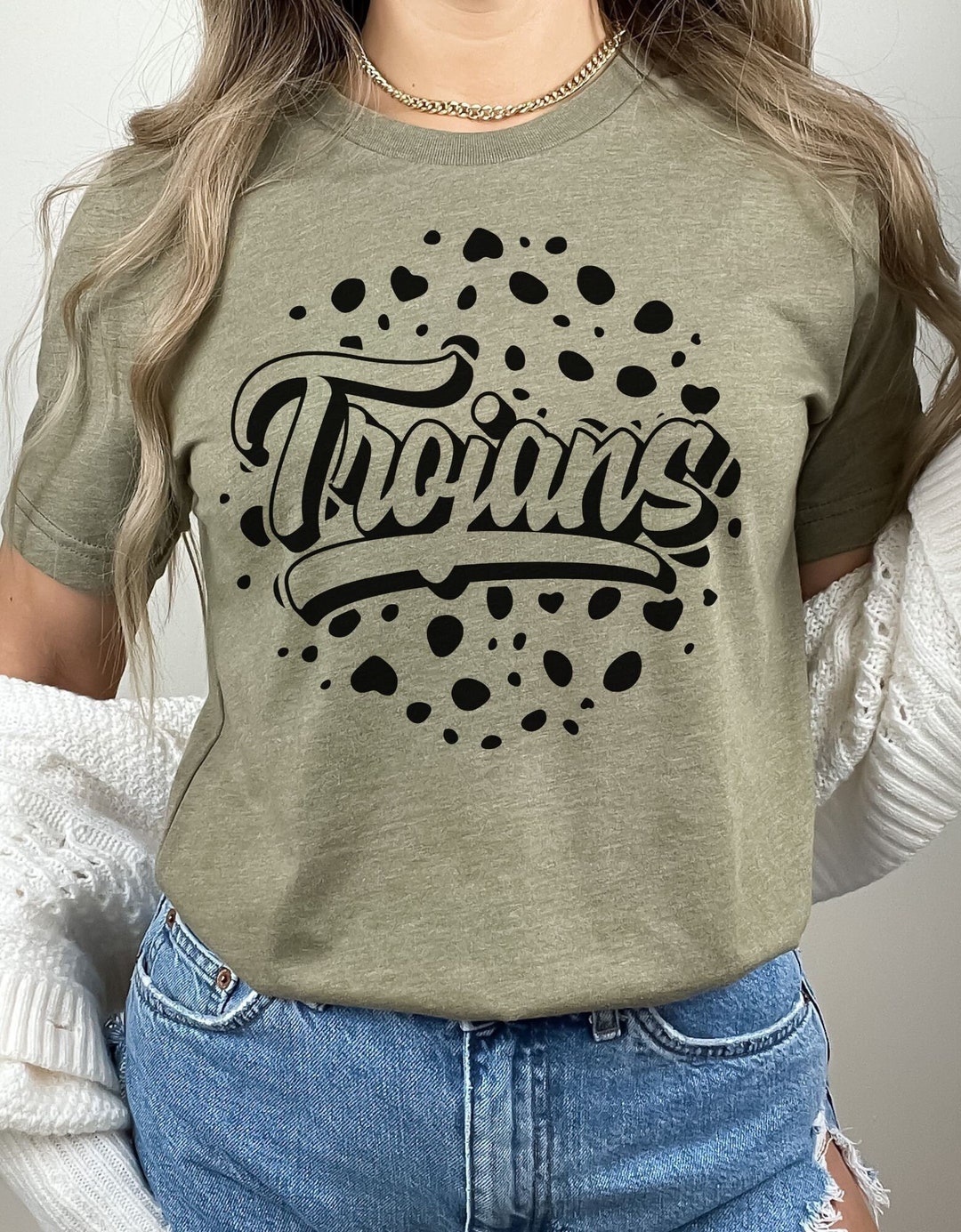 Go Trojans Leopard Svg Files for Cricut, Trojans Mascot School Spirit ...