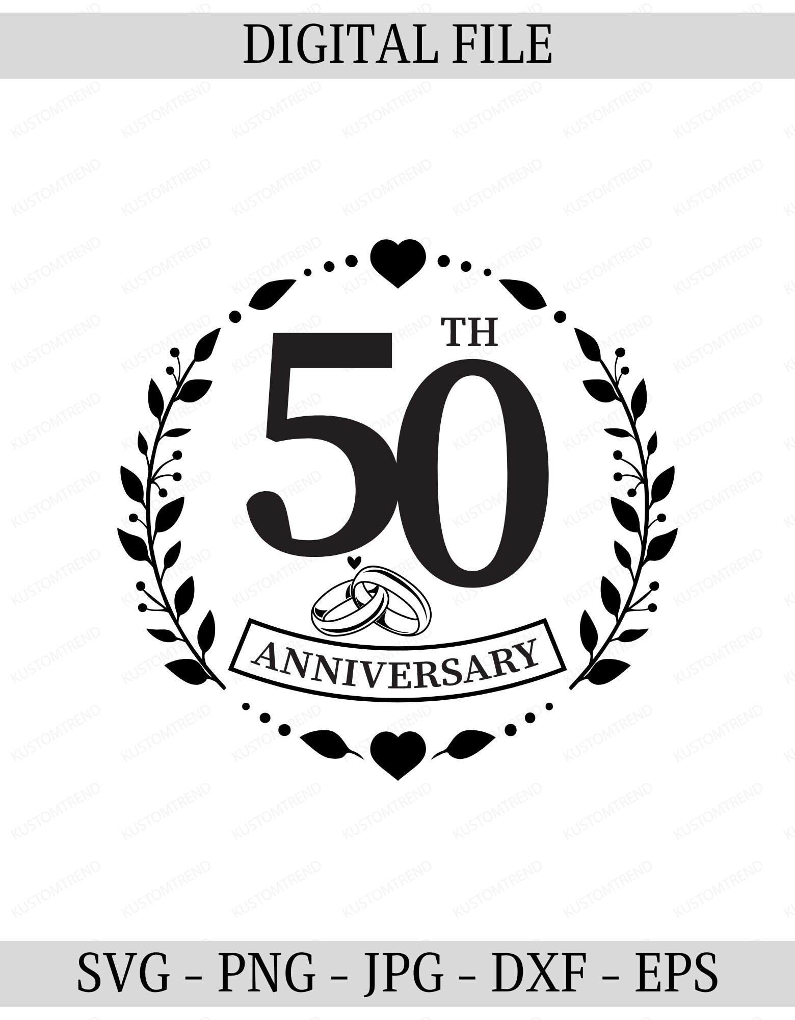 50th Wedding Anniversary for Parents Svg 50 Years Anniversary - Etsy