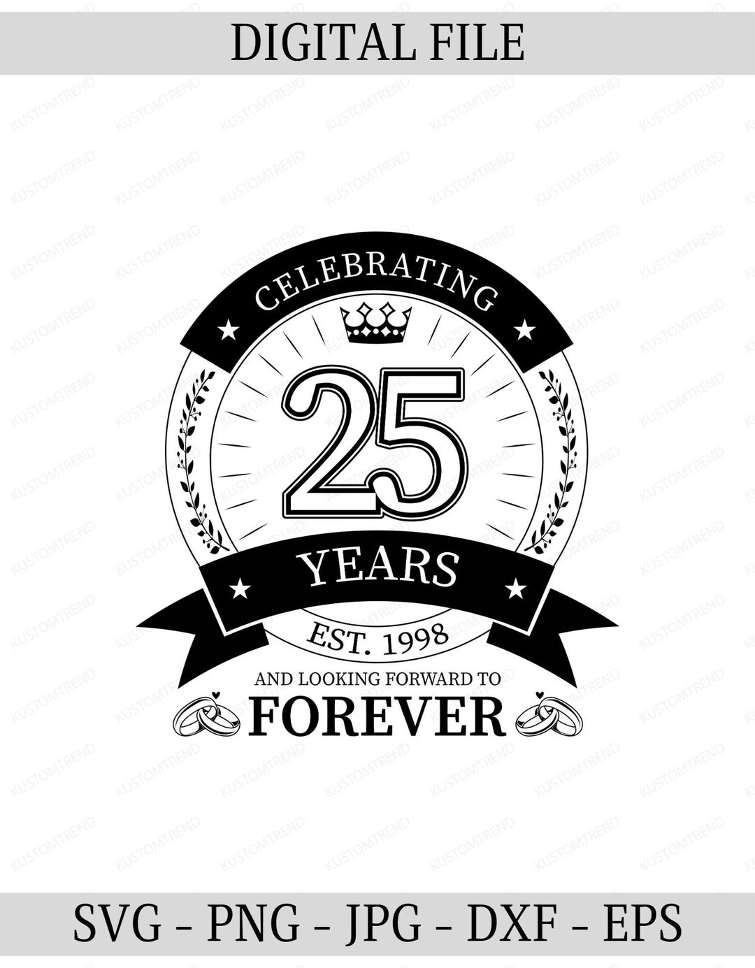 Personalized Wedding Anniversary Svg, Couples Shirts Svg, Custom Dates ...