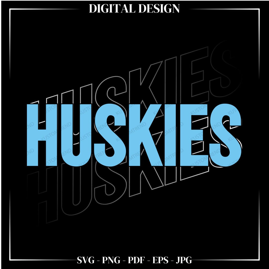 Huskies Team Spirit PNG Clipart, Husky Mascot Instant Digital Download ...