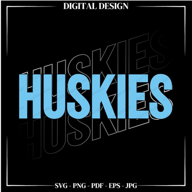 Huskies Team Spirit PNG Clipart: Mascot Sublimation Art (digital ...