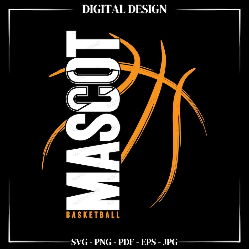 Custom Basketball Mascot SVG: Personalized Team Design (digital ...