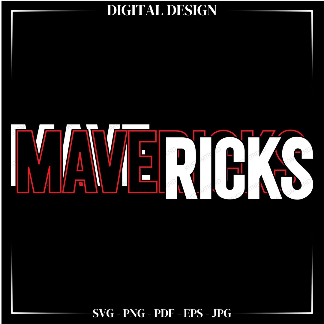Mavericks Mascot SVG: Team Spirit Cut File (digital Download - Etsy